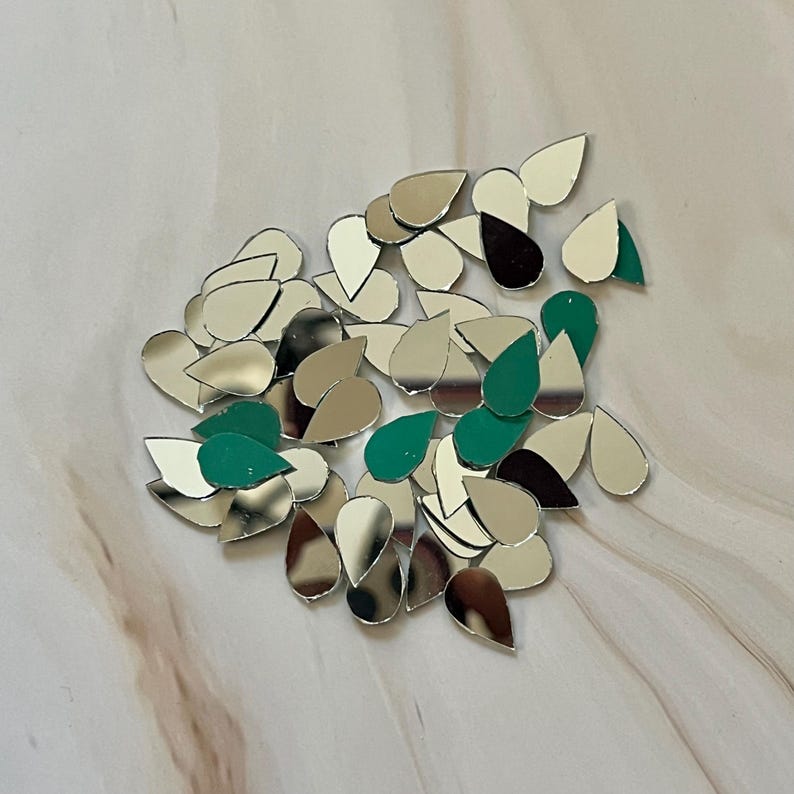 Teardrop Shaped Mini Craft Glass Mirrors 8, 10, 12 Mm Sizes Thilak ...