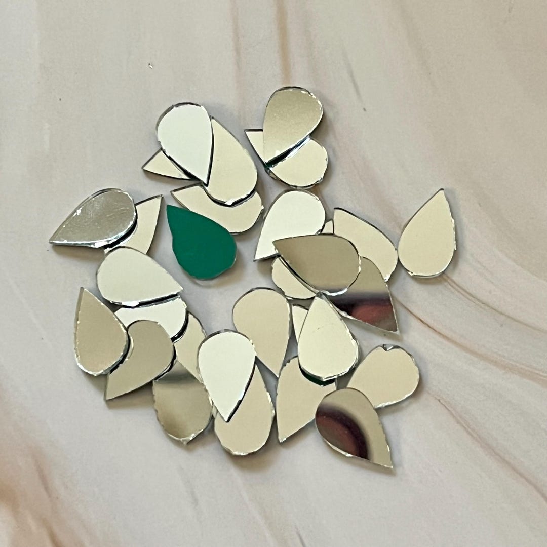 Teardrop Shaped Mini Craft Glass Mirrors 8, 10, 12 Mm Sizes Thilak ...