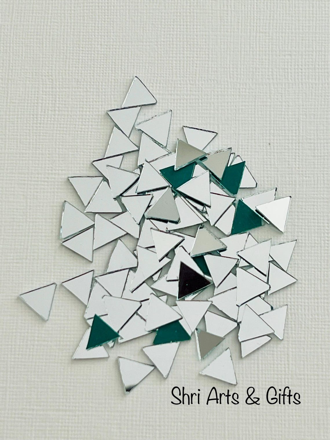 Triangle Shaped Craft Mirrors, 8mm, 10 Mm Size Mirrors for Art & Crafts ...