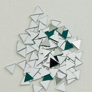 Triangle Shaped Craft Mirrors, 8mm, 10 Mm Size Mirrors for Art & Crafts ...