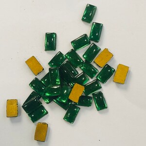 Rectangle Shaped Glass Stones Cabochons Tanjore Painting Jaipur Stones ...