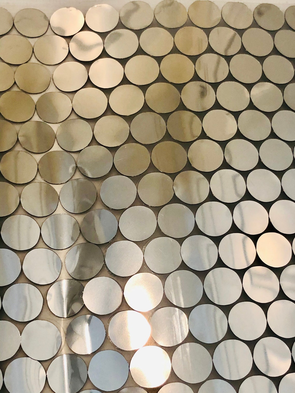 12 MM Round Foil Mirror Finish Metal Sticker Self Adhesive Decal ...