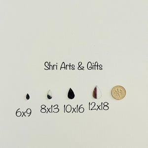Teardrop Shaped Mini Craft Glass Mirrors 8, 10, 12 Mm Sizes Thilak ...