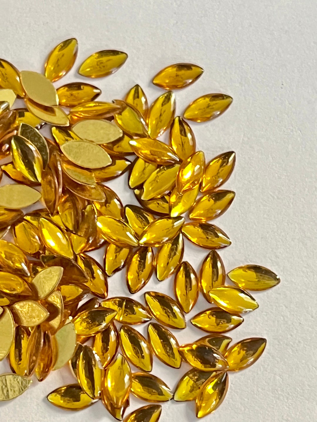 Navette Shaped Acrylic Kemp Stones Eyeshaped Kemp for Art & Craft ...