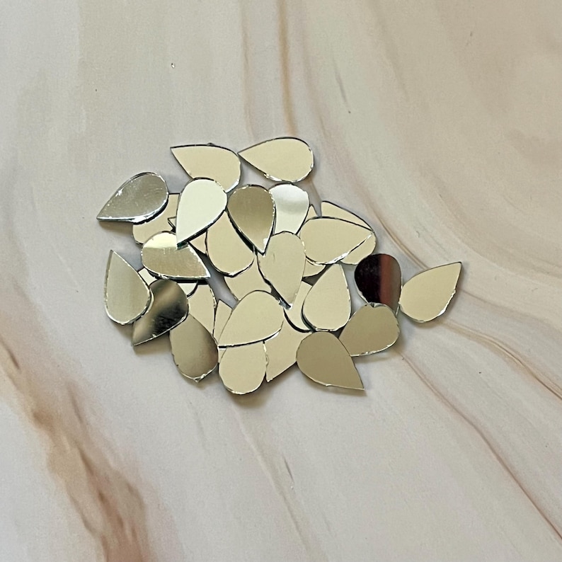 Teardrop Shaped Mini Craft Glass Mirrors 8, 10, 12 Mm Sizes Thilak ...