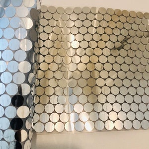12 MM Round Foil Mirror Finish Metal Sticker Self Adhesive Decal ...