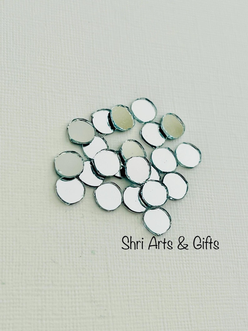 Mini Round Craft Glass Mirrors, 6,8,10,12 Mm Round Shisha Mirror ...