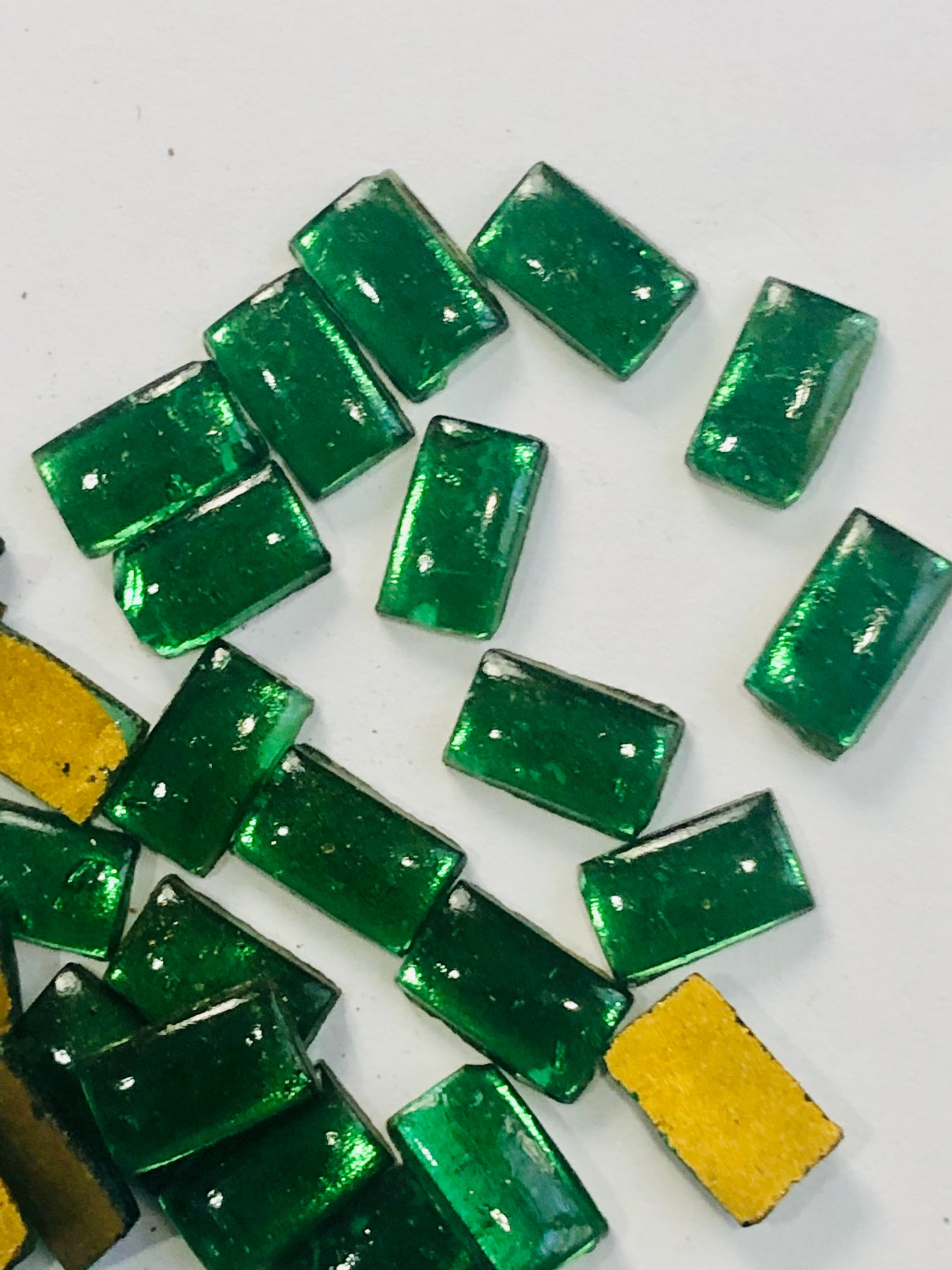 Rectangle Shaped Glass Stones Cabochons Tanjore Painting Jaipur Stones ...