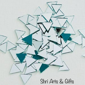 Triangle Shaped Craft Mirrors, 8mm, 10 Mm Size Mirrors for Art & Crafts ...