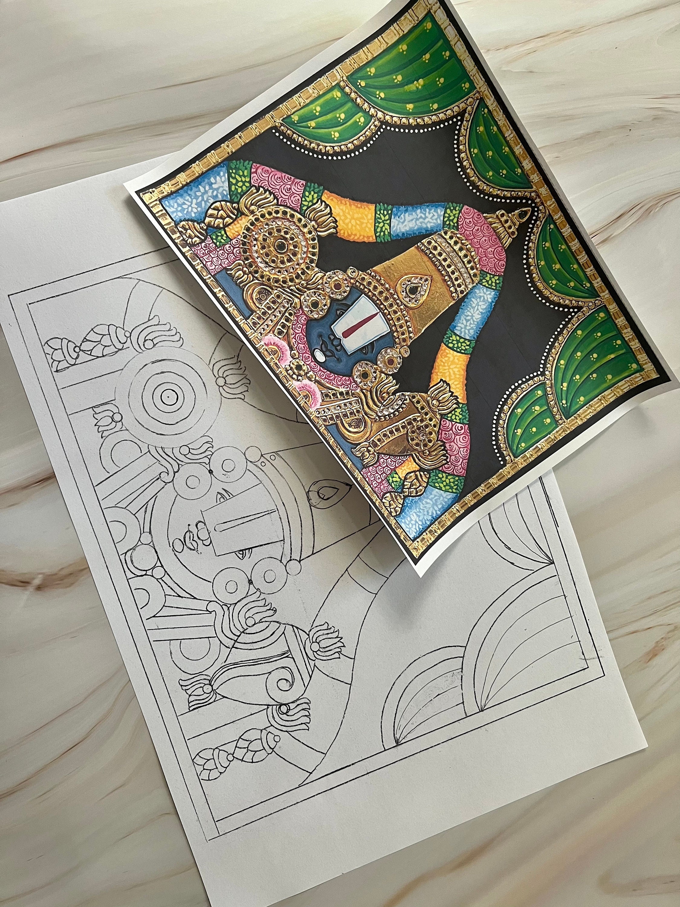 Tirupathi Balaji Trace Picture Set Digital Downloadable File for ...