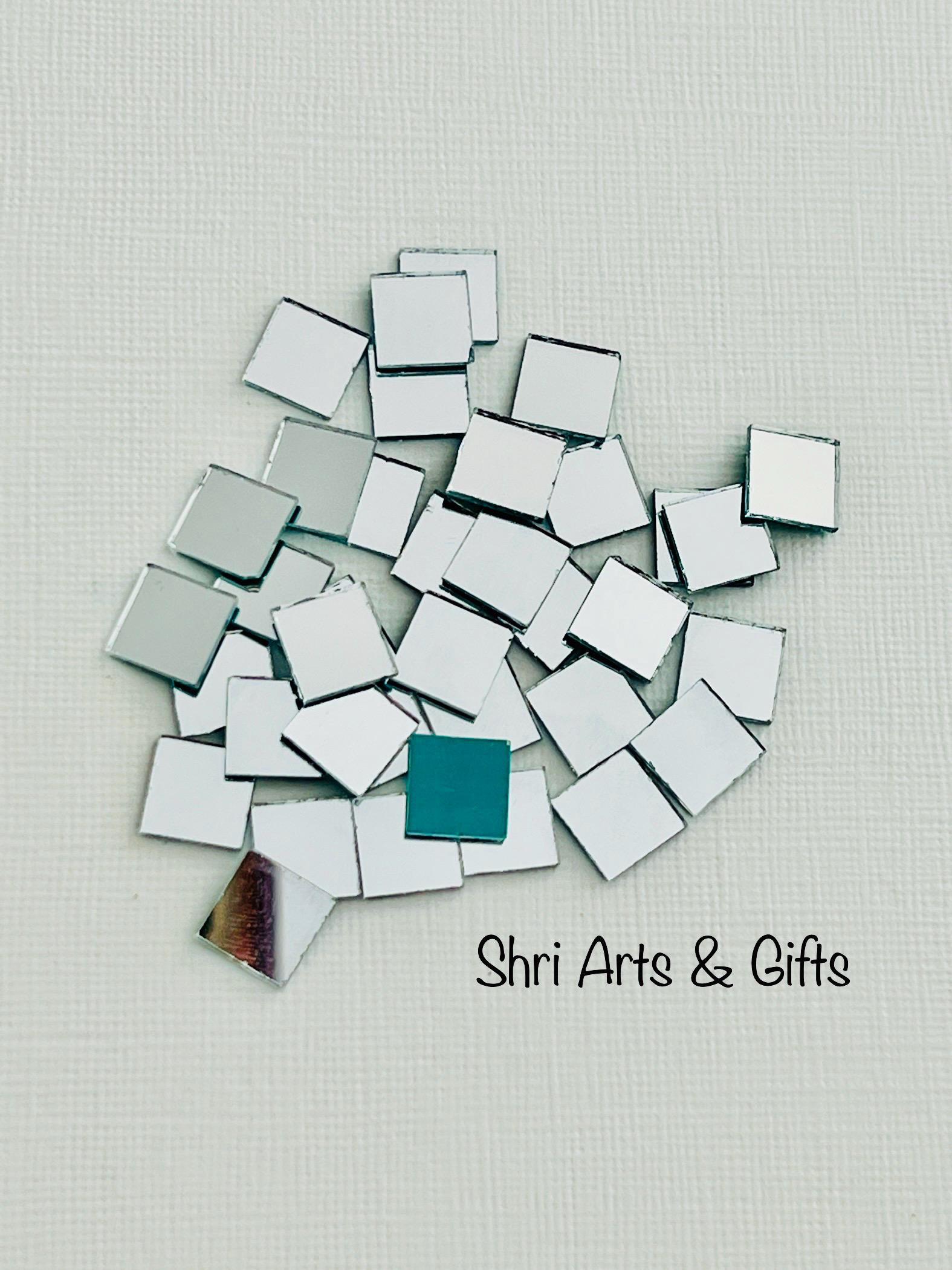 Square Craft Glass Mirrors, Shisha Mirror Tiles, Mosaic Art Supplies - Etsy