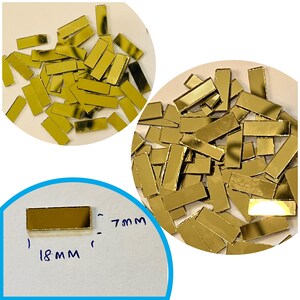 500 Pieces Multi Shape Gold Craft Glass Mirrors Shisha Mirror ...