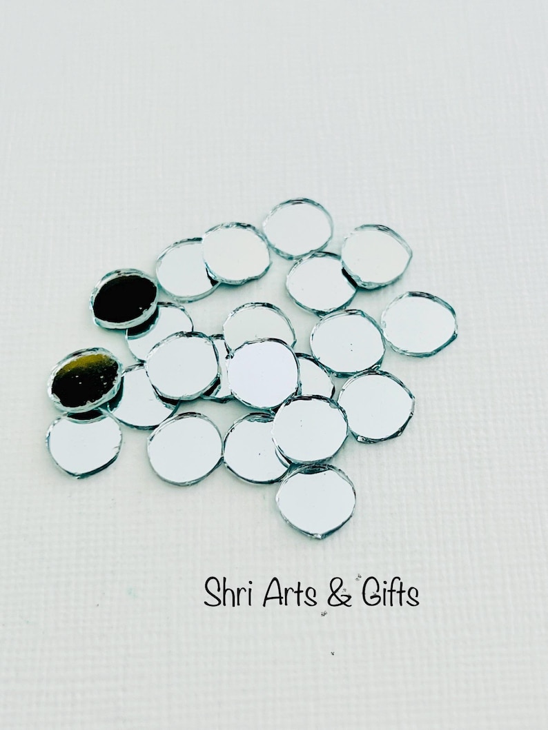 Mini Round Craft Glass Mirrors, 6,8,10,12 Mm Round Shisha Mirror ...