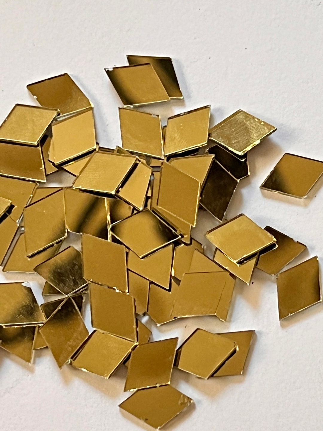 400 Pieces Multi Shape Gold Craft Glass Mirrors Shisha Mirror ...