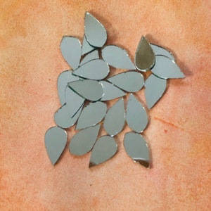 100 Pieces Teardrop Shaped Mini Craft Glass Mirrors Shisha Mirror ...