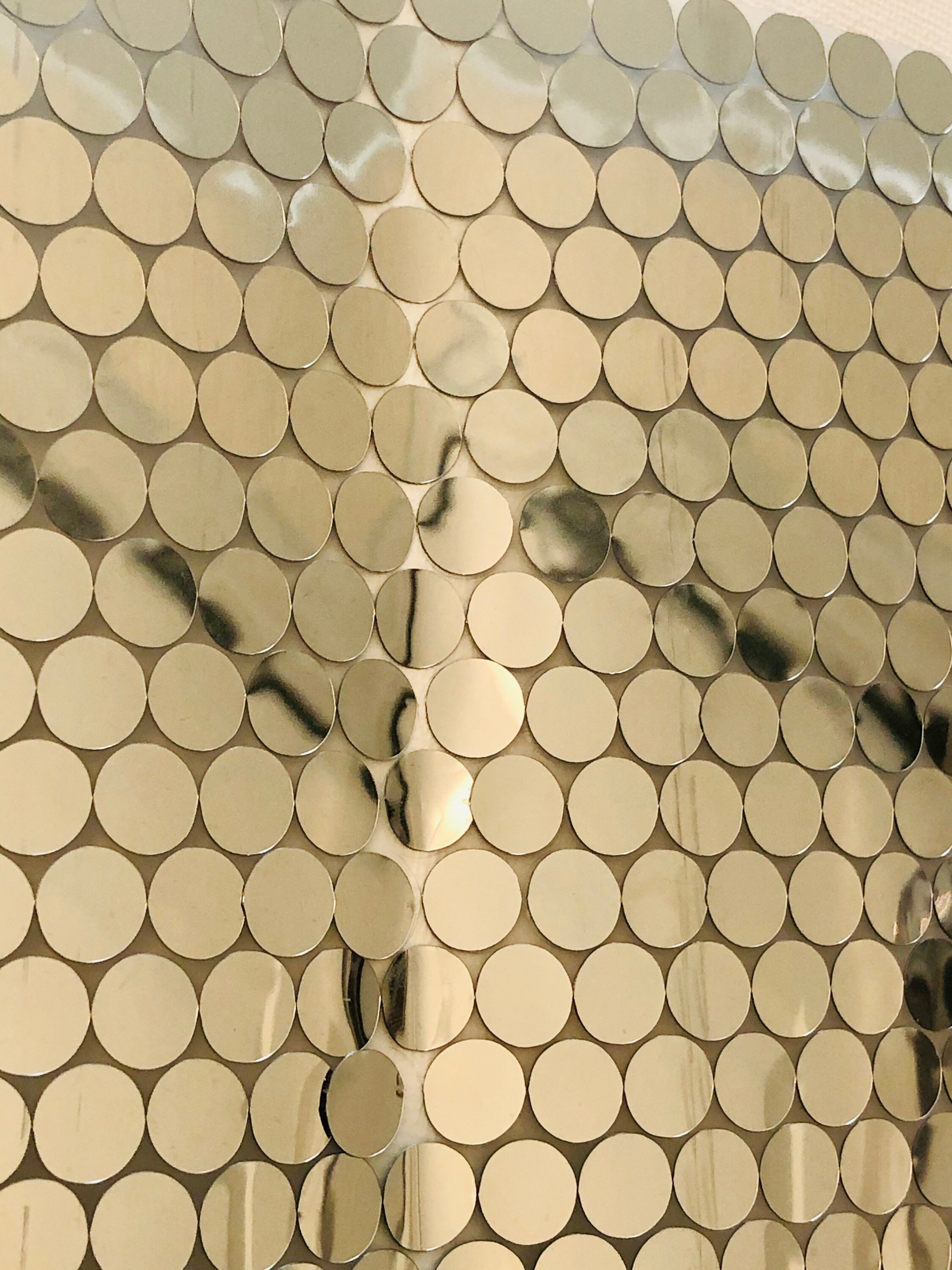 12 MM Round Foil Mirror Finish Metal Sticker Self Adhesive Decal ...