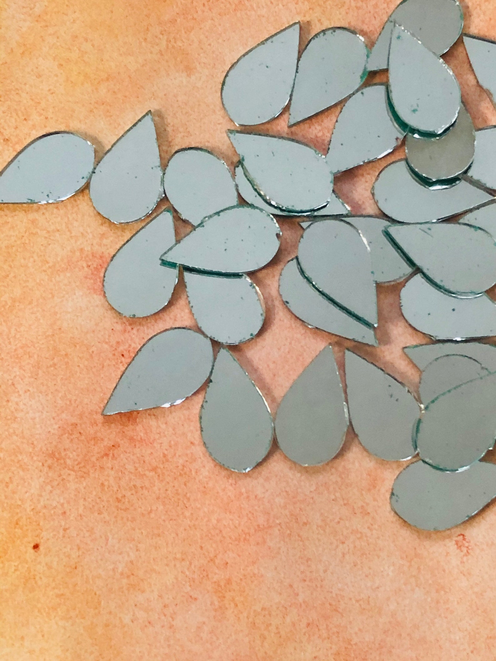 100 Pieces Teardrop Shaped Mini Craft Glass Mirrors Shisha - Etsy