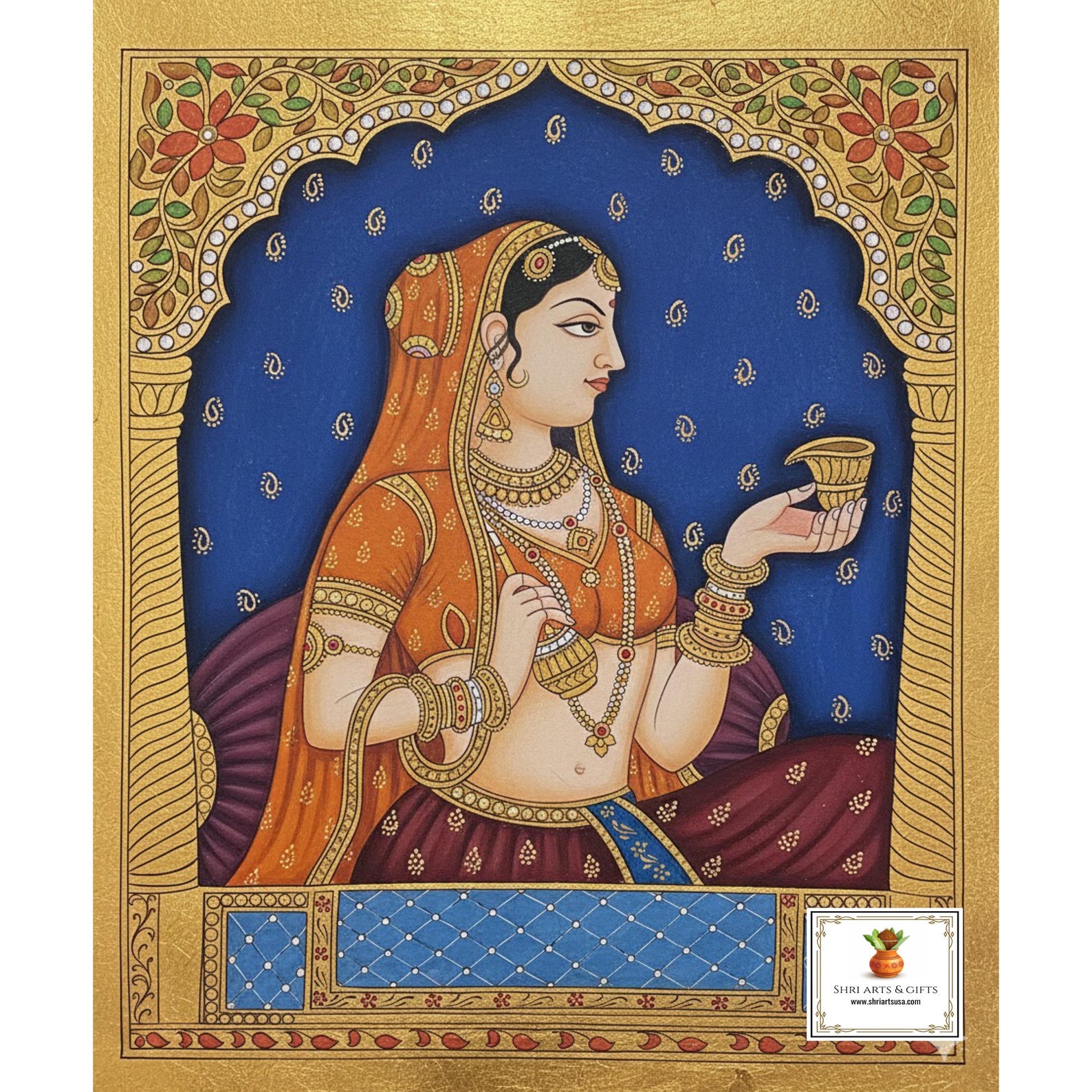 Rajasthani Lady Art Print & Tracing Template | Indian Traditional ...