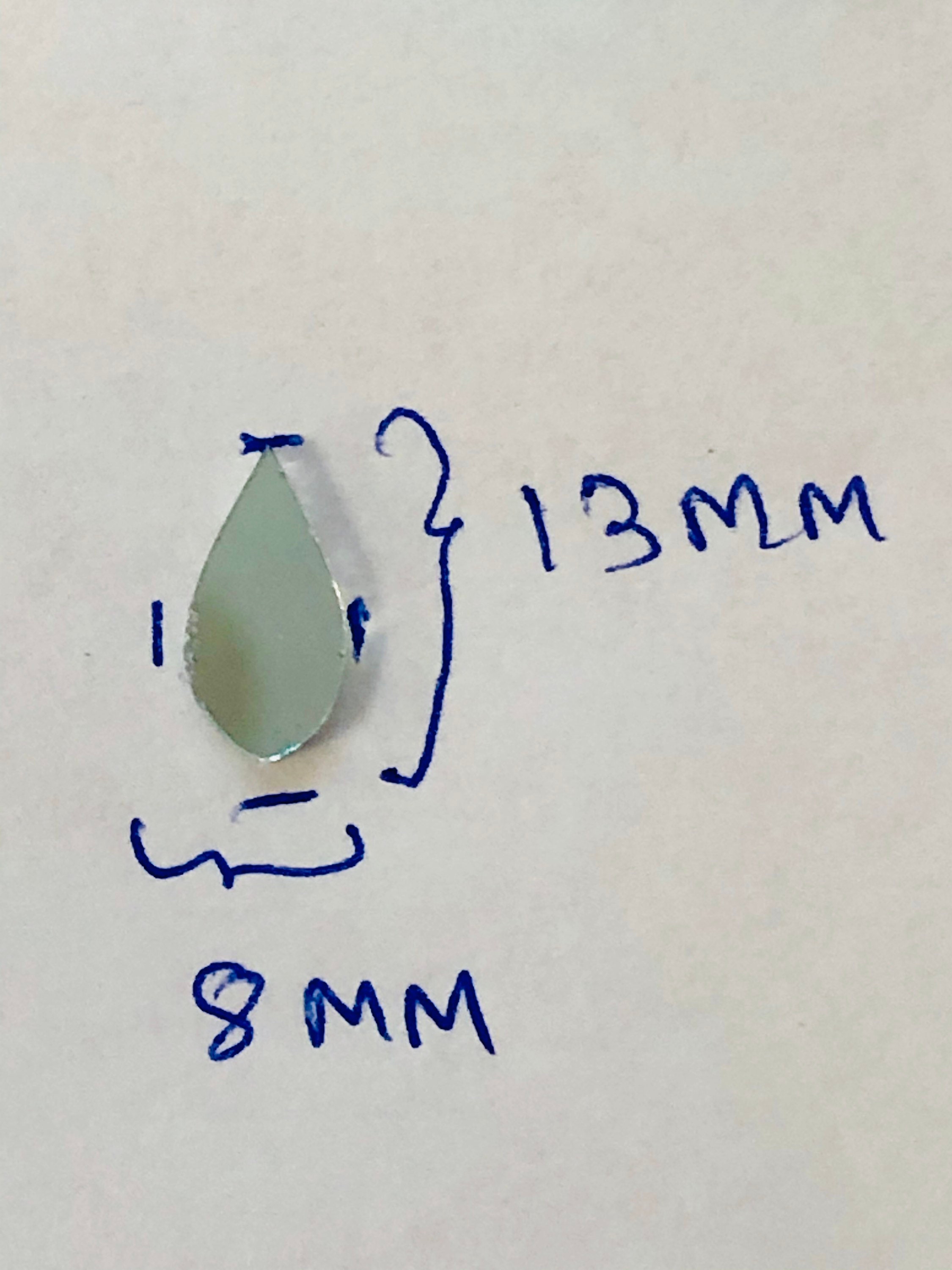 Teardrop Shaped Mini Craft Glass Mirrors 8, 10, 12 Mm Sizes Thilak ...
