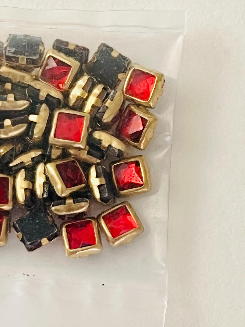 Square Flat Back Kundan Stones 4 Mm -4 Colors Colors With Mount for ...