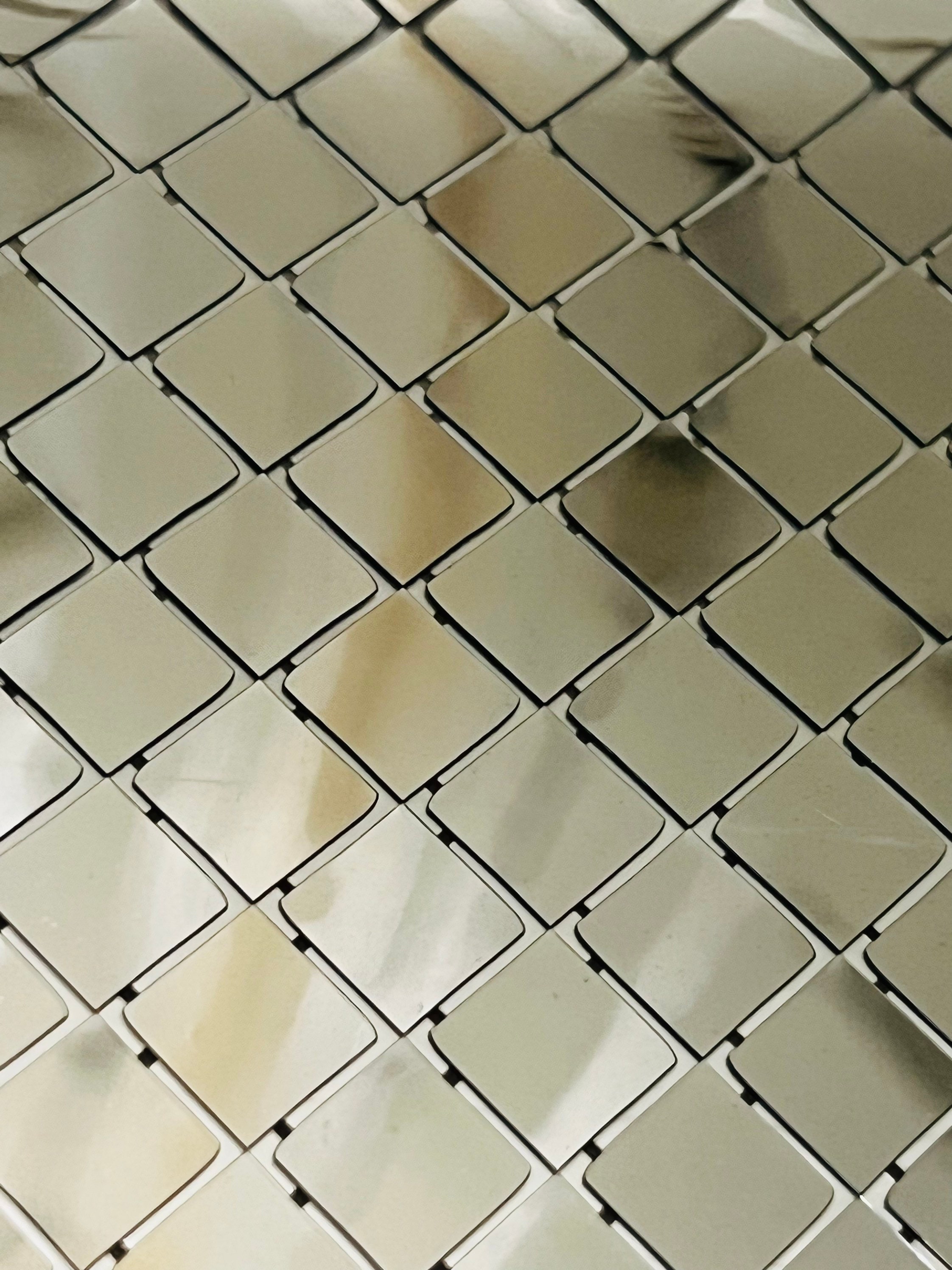 10 MM Square Foil Mirror Finish Metal Sticker Self Adhesive Decal ...