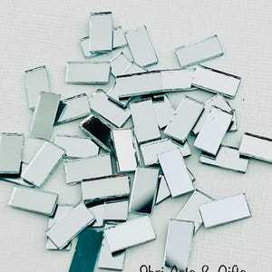 Rectangle Glass Mirror Mosaic Tiles, Shisha Mirror for Art & Crafts ...