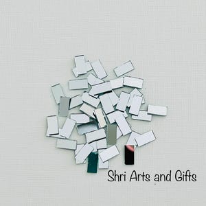 Rectangle Glass Mirror Mosaic Tiles, Shisha Mirror for Art & Crafts ...