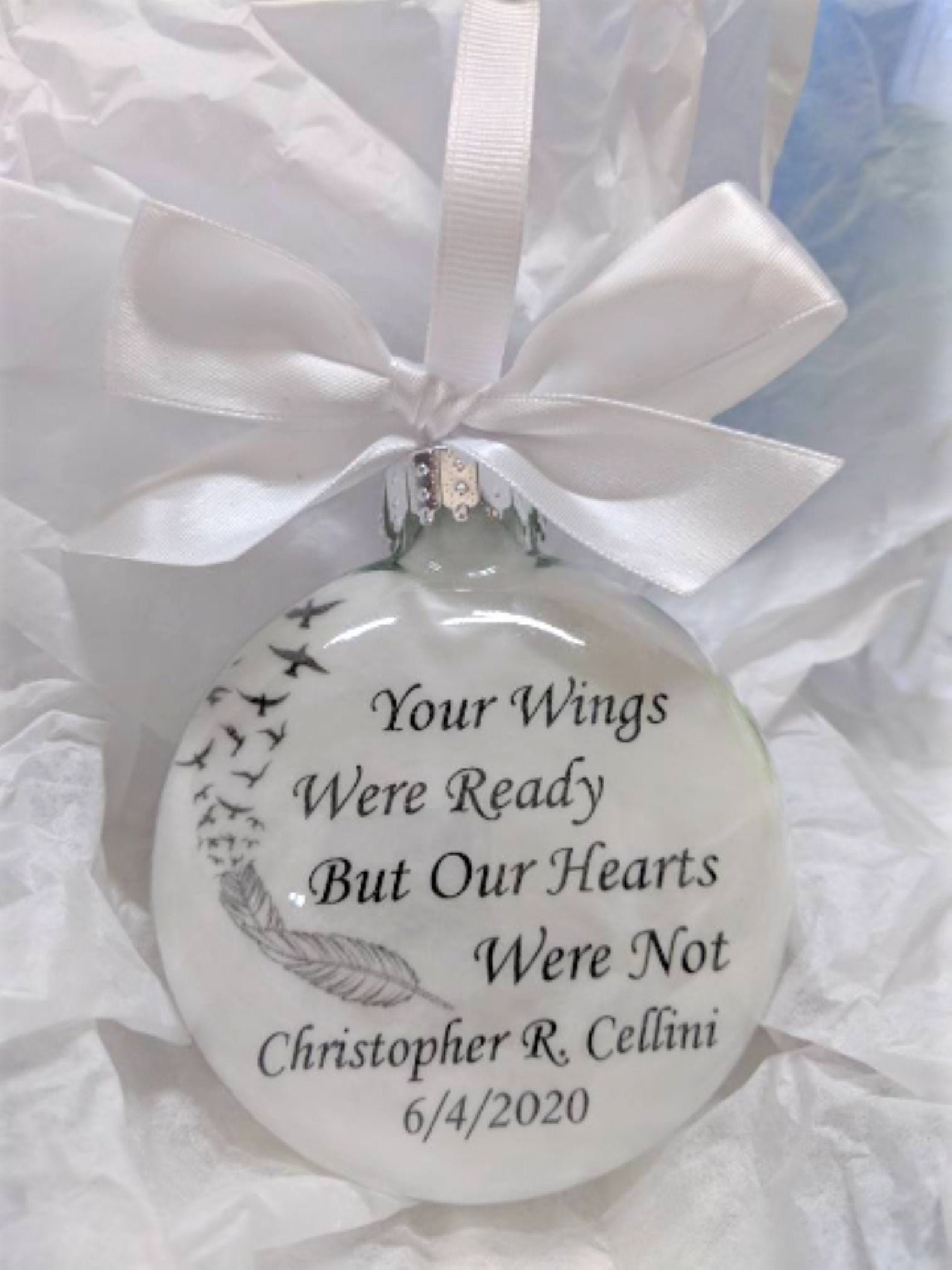 In Memory Christmas Ornament Personalized Keepsake Gift Loss - Etsy