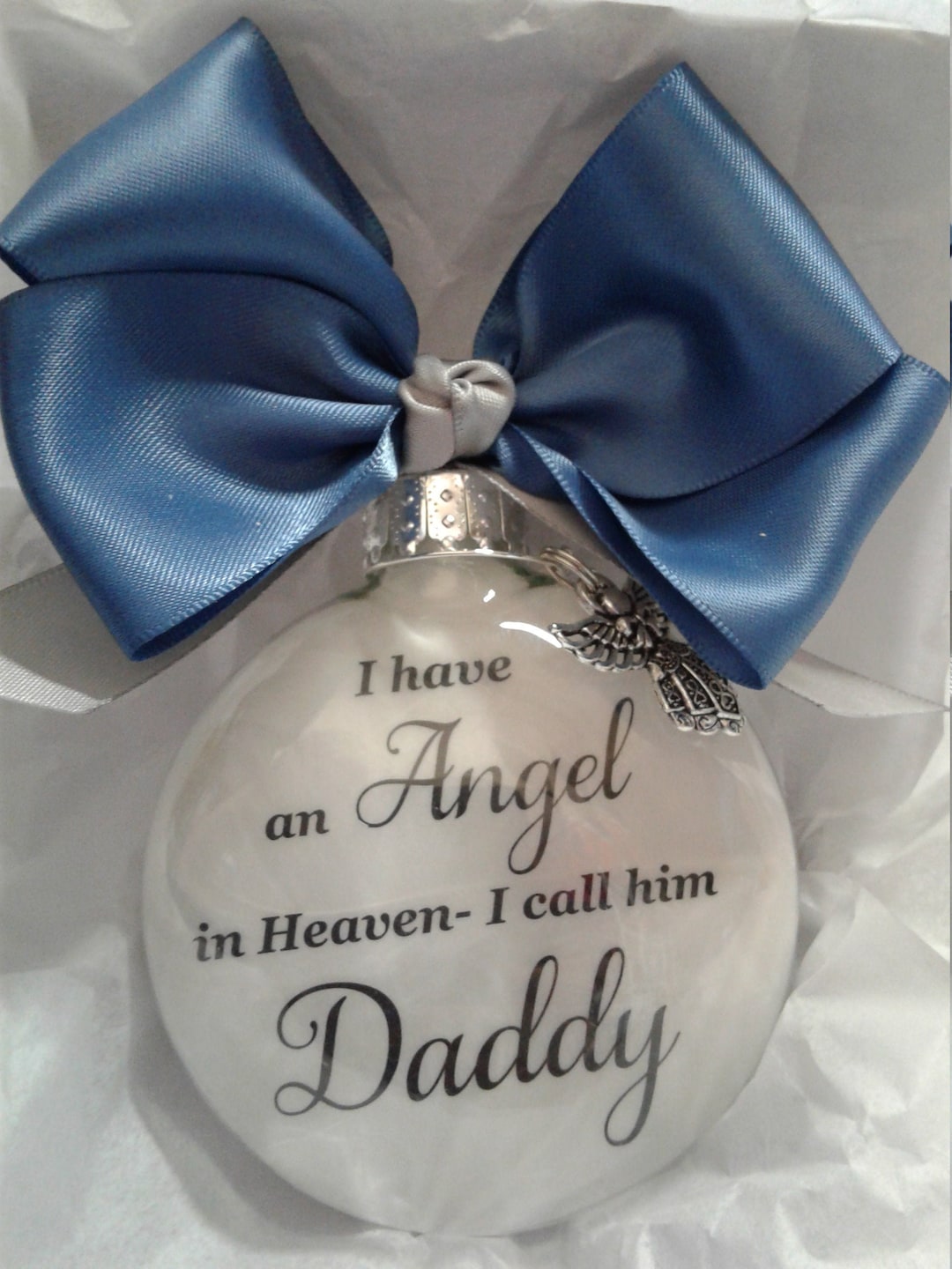Daddy Memorial Christmas Ornament Angel in Heaven I Call Him Daddy ...
