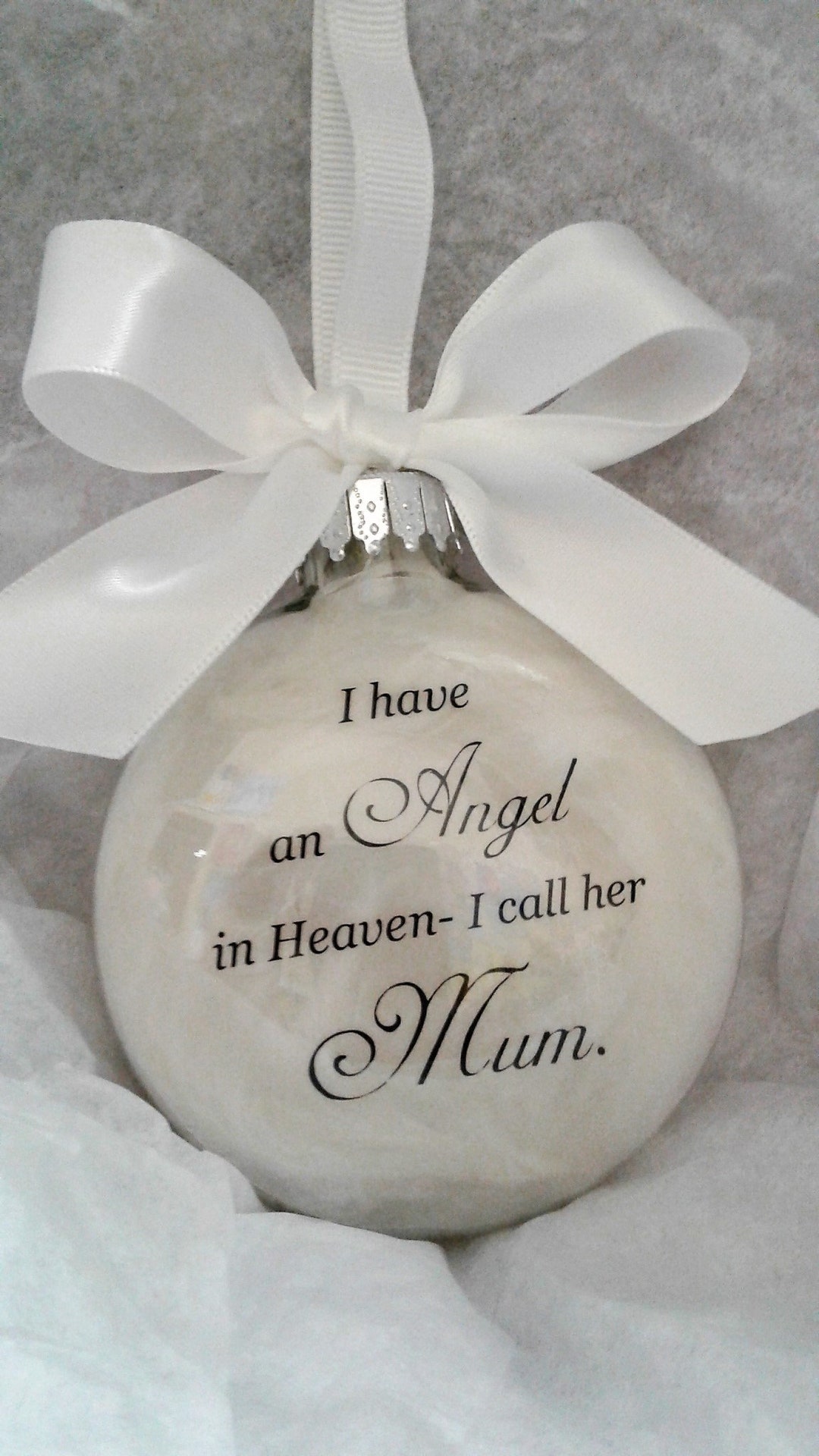 Mum Memorial Ornament Angel in Heaven I Call Her Mum Loss of Parent in ...