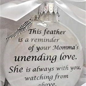 Feather is Reminder Unending Love Sympathy Gift in Memory Memorial ...