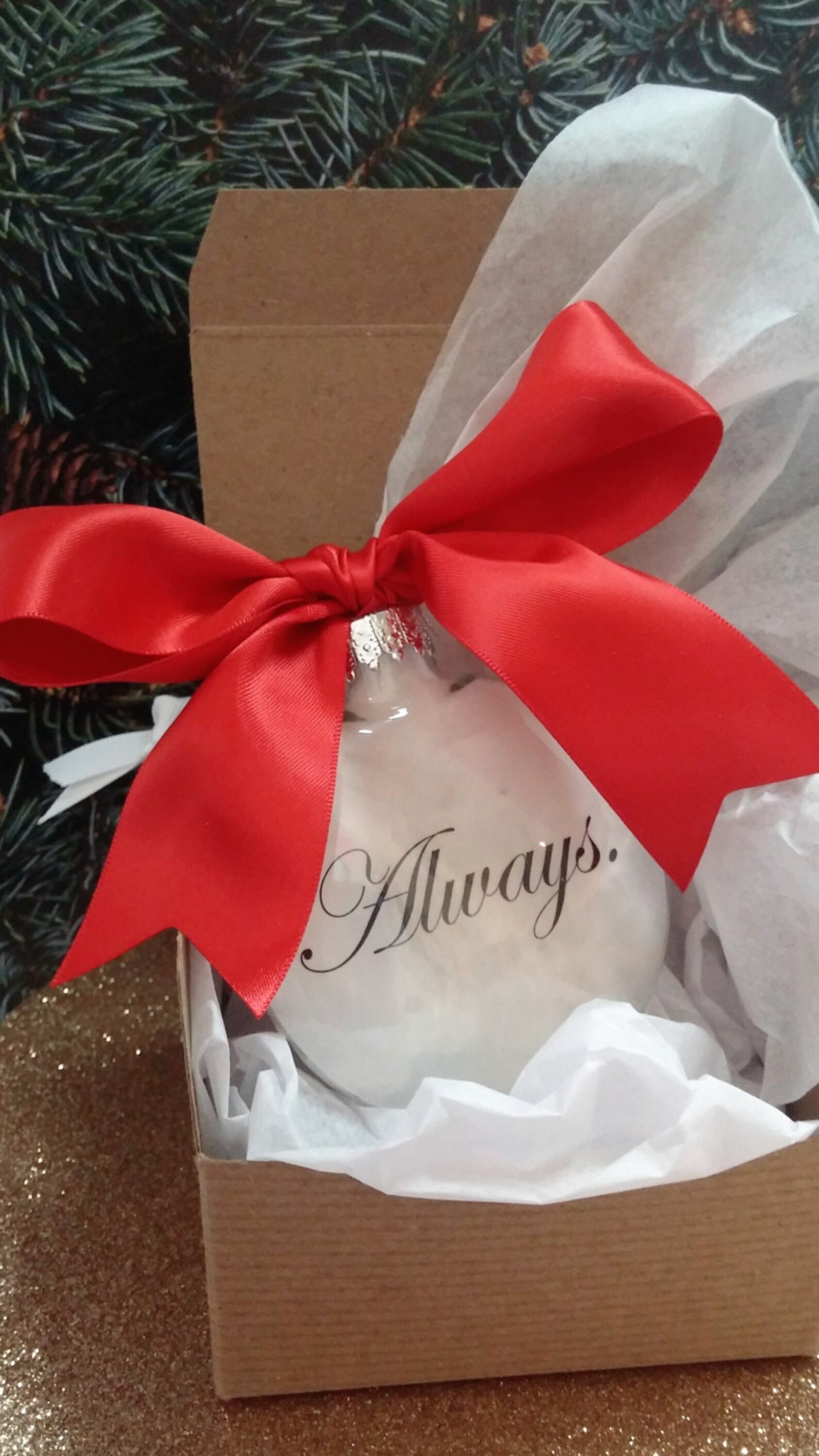 Sympathy Gift Memorial Ornament "always" in Memory of Loved One Loss of ...