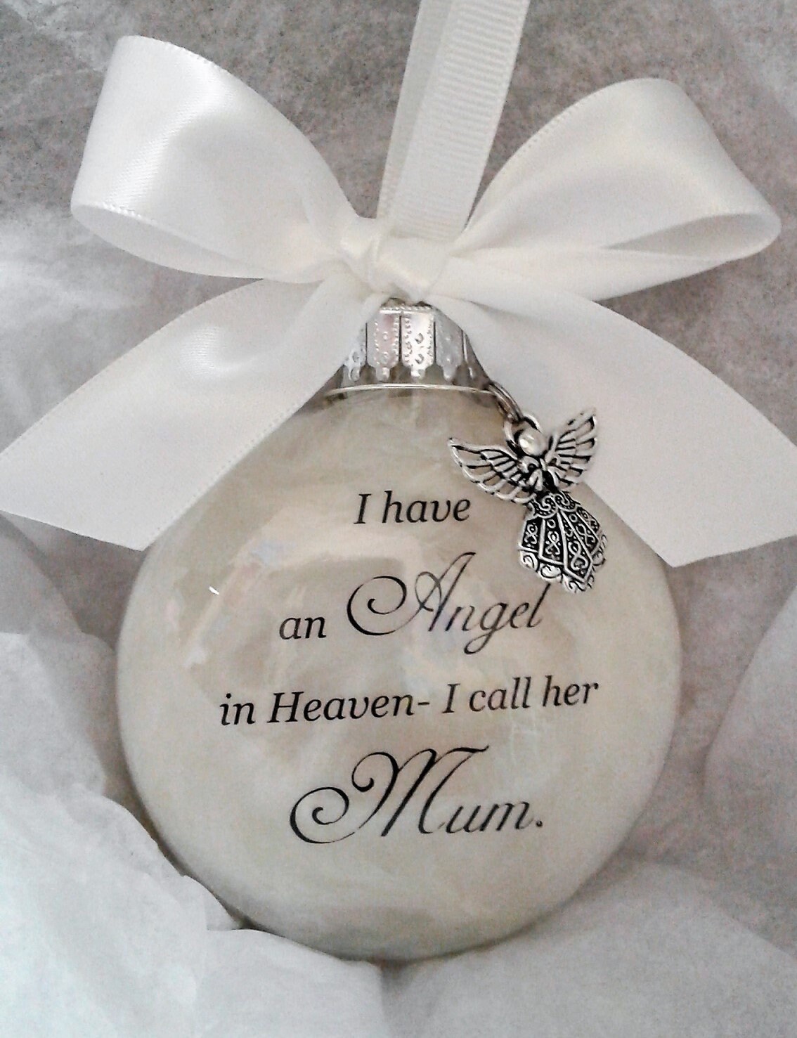 Mum Memorial Ornament Angel in Heaven I call her Mum Loss of | Etsy