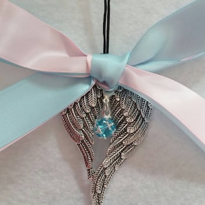 Miscarriage Memorial Keepsake W/ Birthstone Charm Angel Wings SIDS in ...