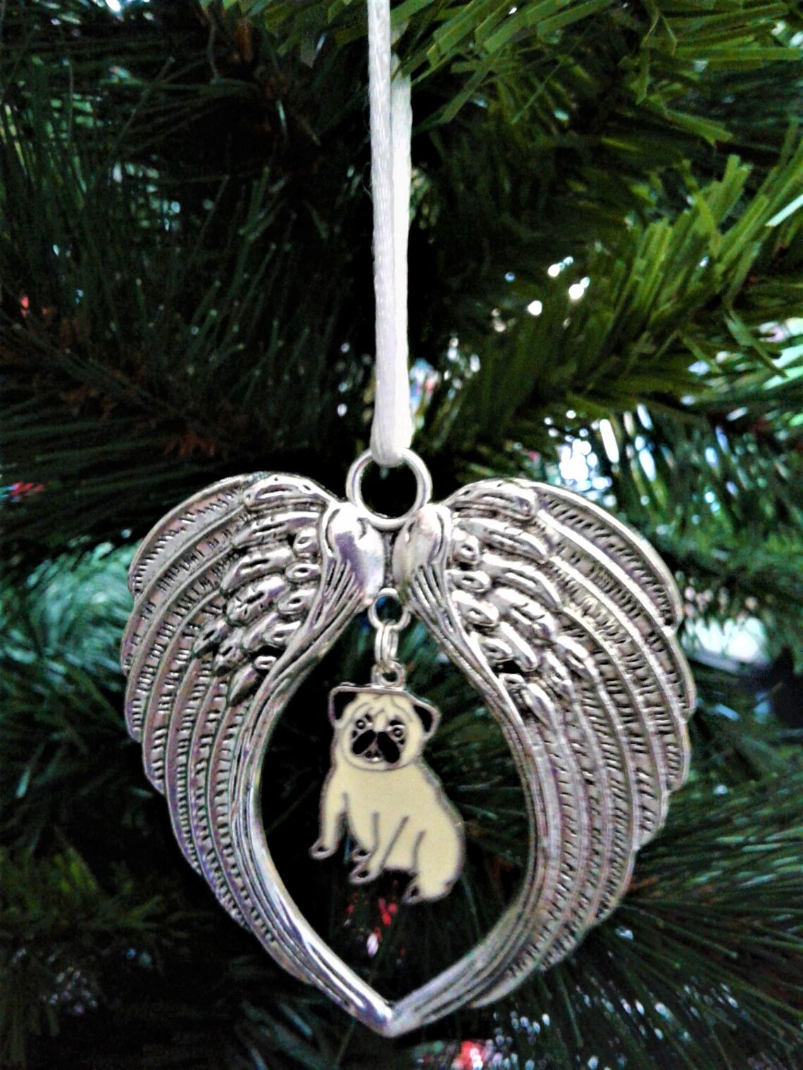 Pug Memorial Ornament Loss of Dog Sympathy Gift Bereaved Pet | Etsy