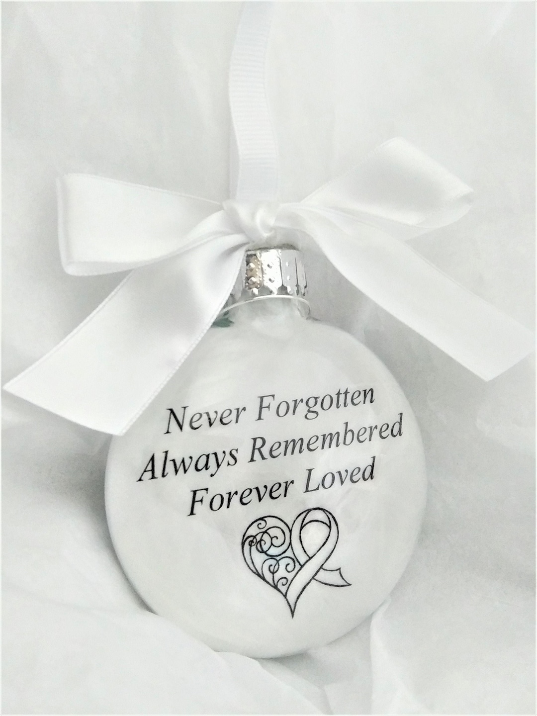 In Memory Ornament "never Forgotten Always Remembered Forever Loved ...