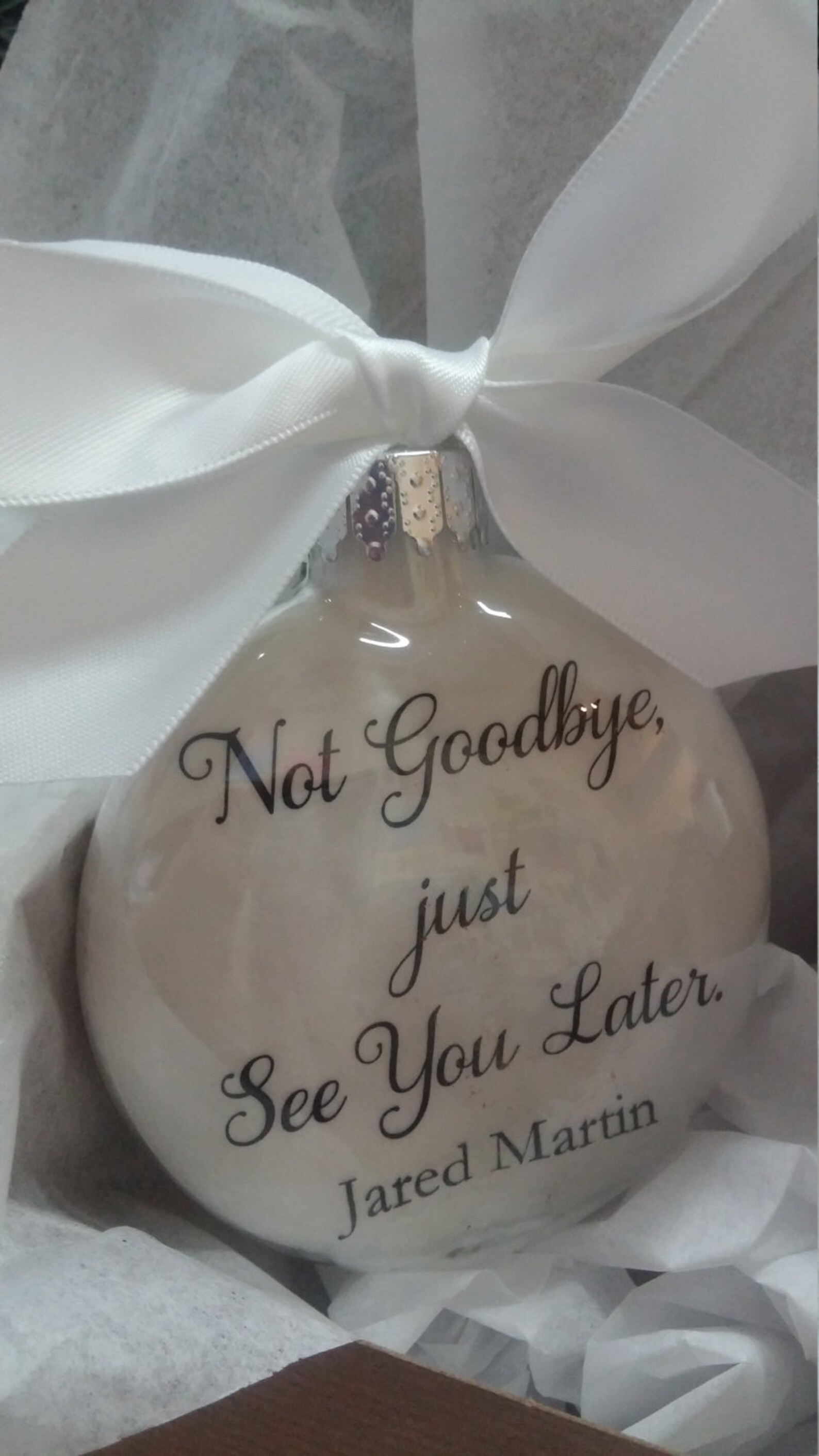 Memorial Keepsake Ornament Loss of Loved One Sympathy Gift in Memory of ...