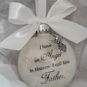 Father in Memory Ornament Angel in Heaven I Call Him FATHER Parent Loss ...