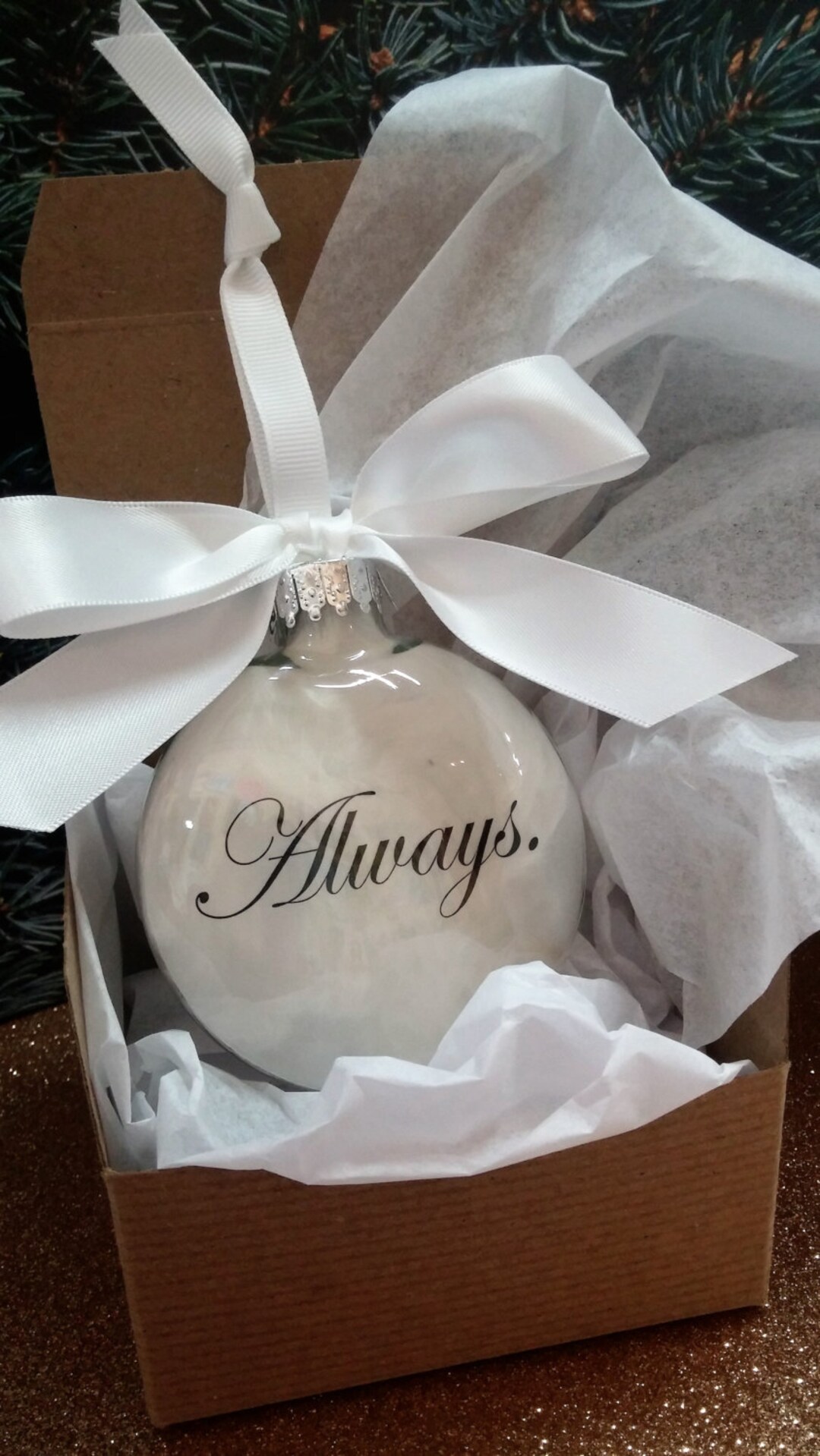 Sympathy Gift Memorial Ornament "always" in Memory of Loved One Loss of ...