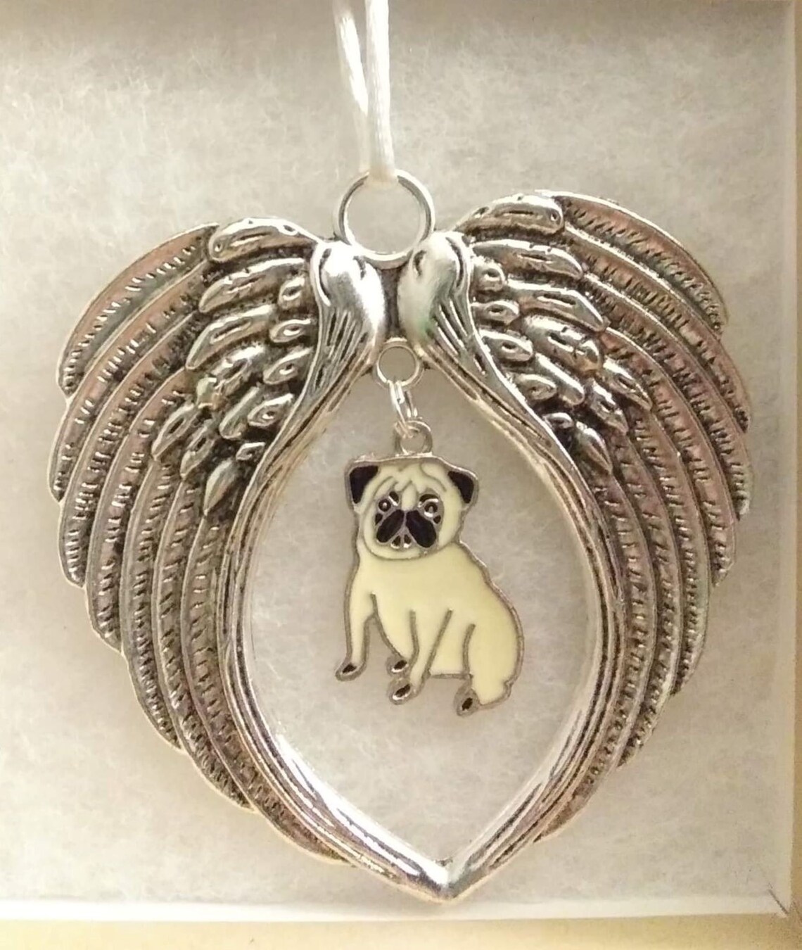 Pug Memorial Ornament Loss of Dog Sympathy Gift Bereaved Pet - Etsy