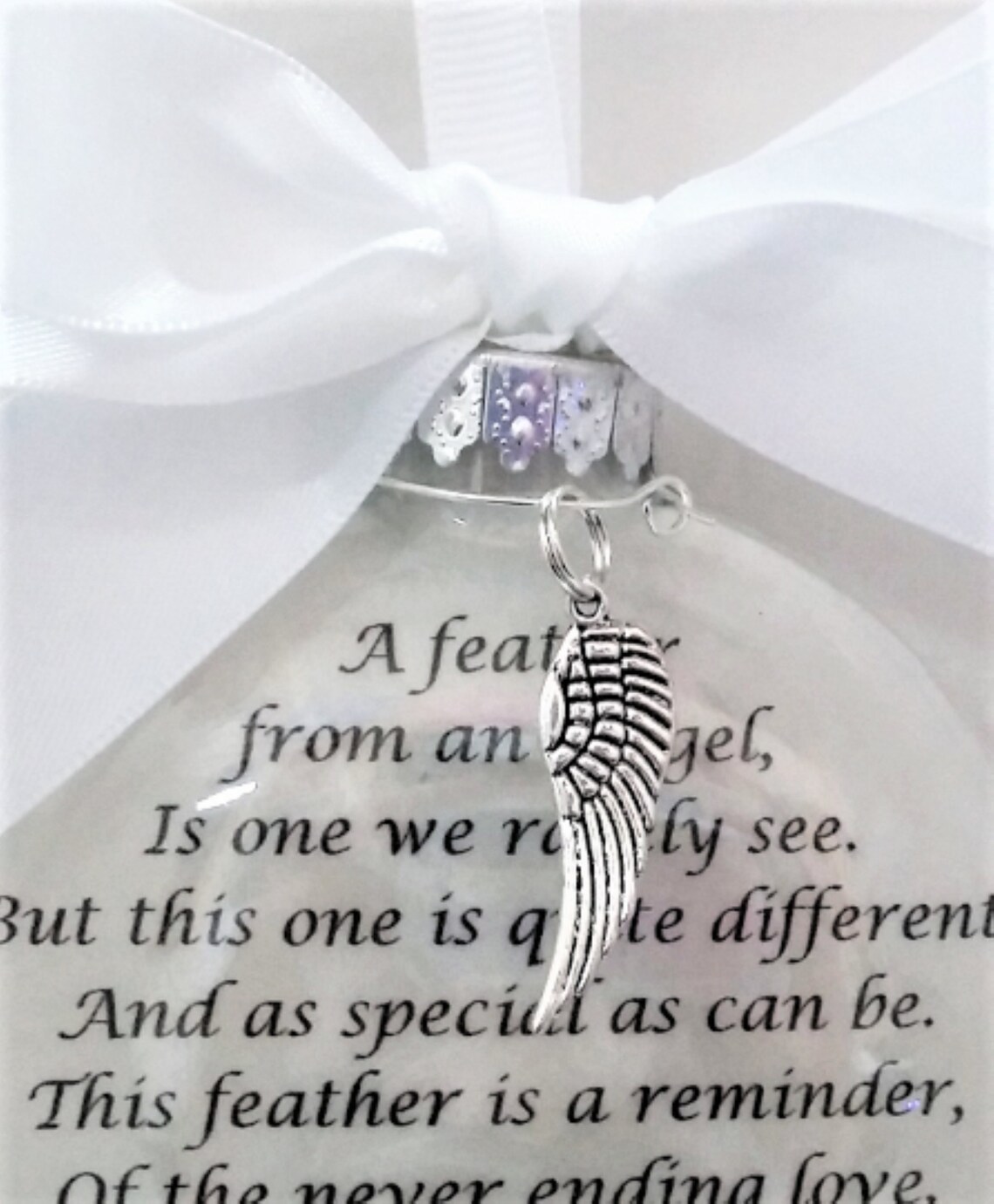 In Memory of MOM Christmas Ornament Feather From Guardian - Etsy