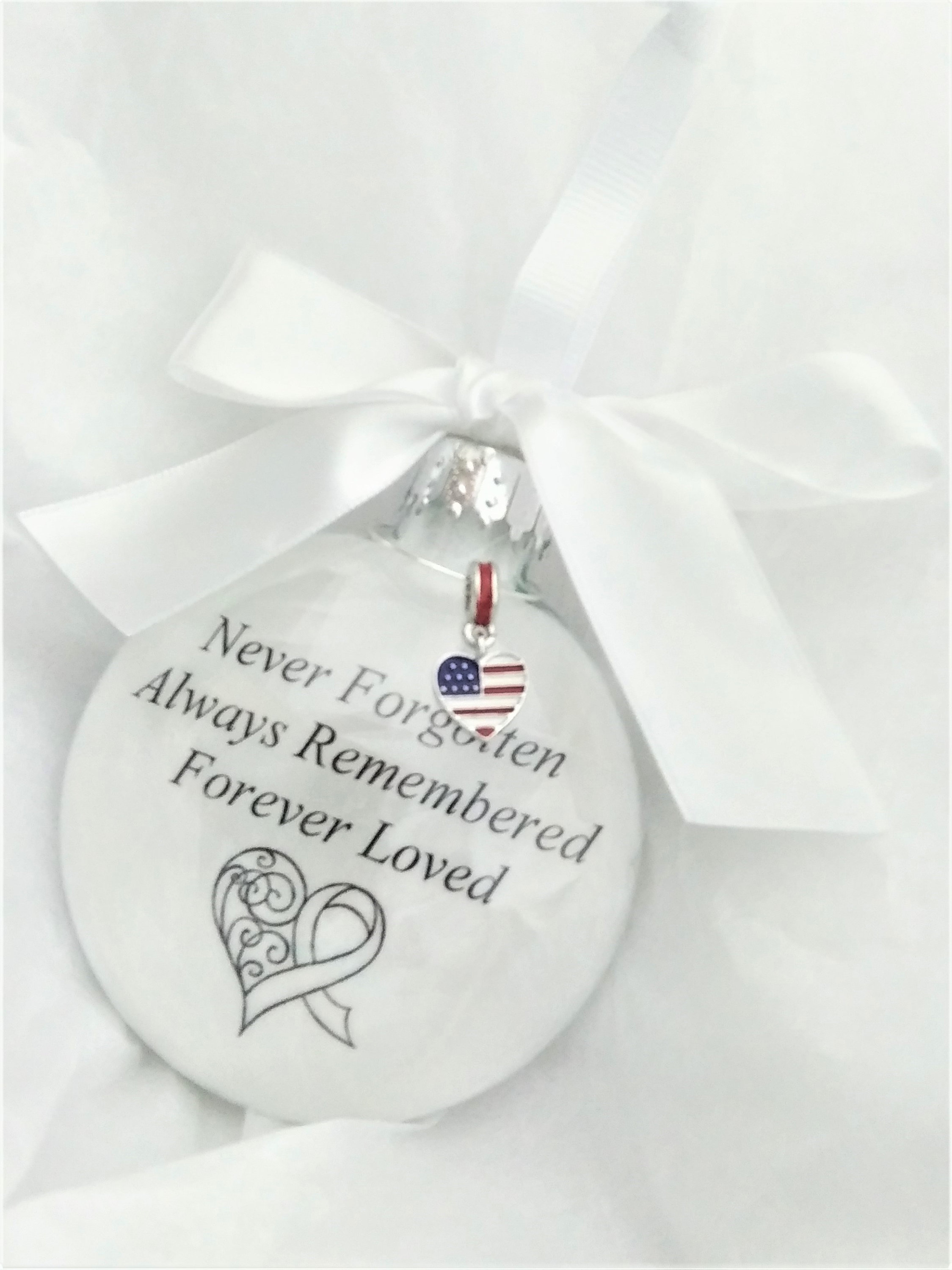 In Memory Ornament "never Forgotten Always Remembered Forever Loved ...