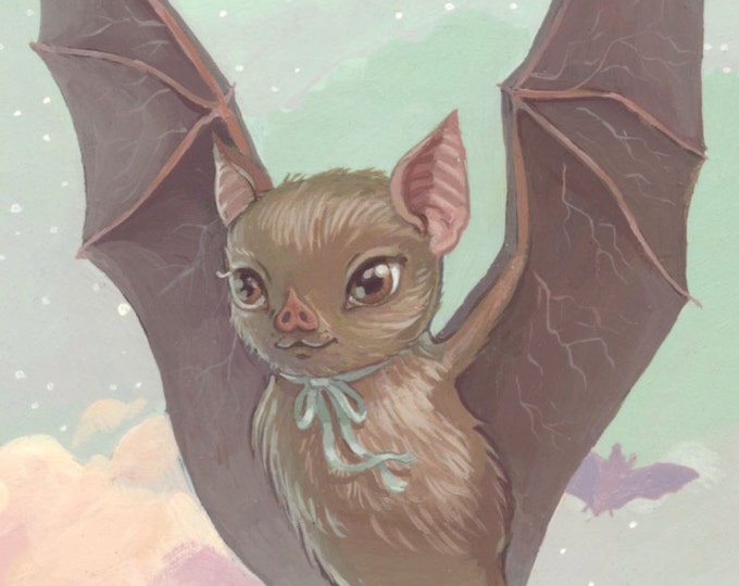 Bat Art Print - 5x7 - Etsy