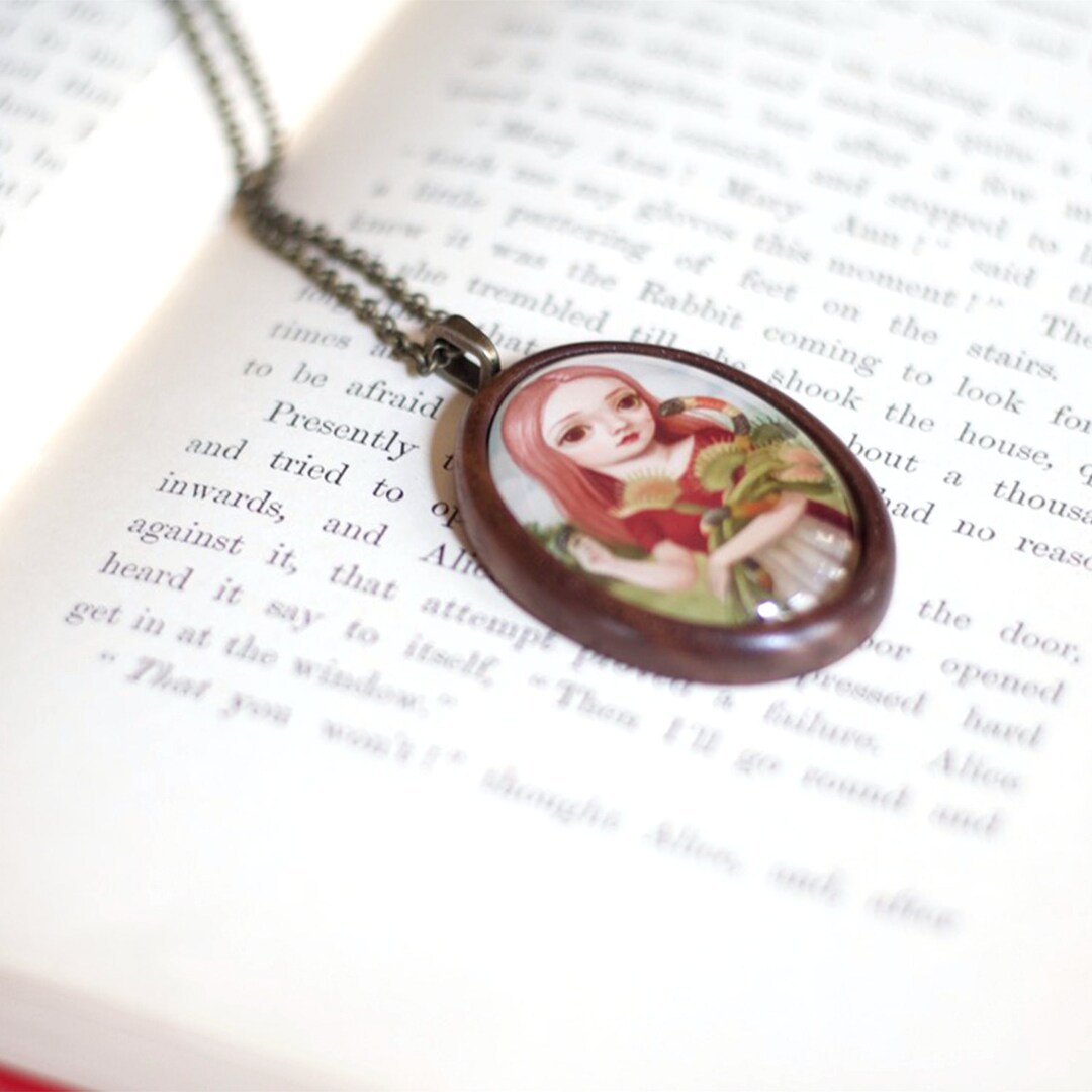 Poison Bouquet Pendant Miniature Art Print Necklace - Etsy
