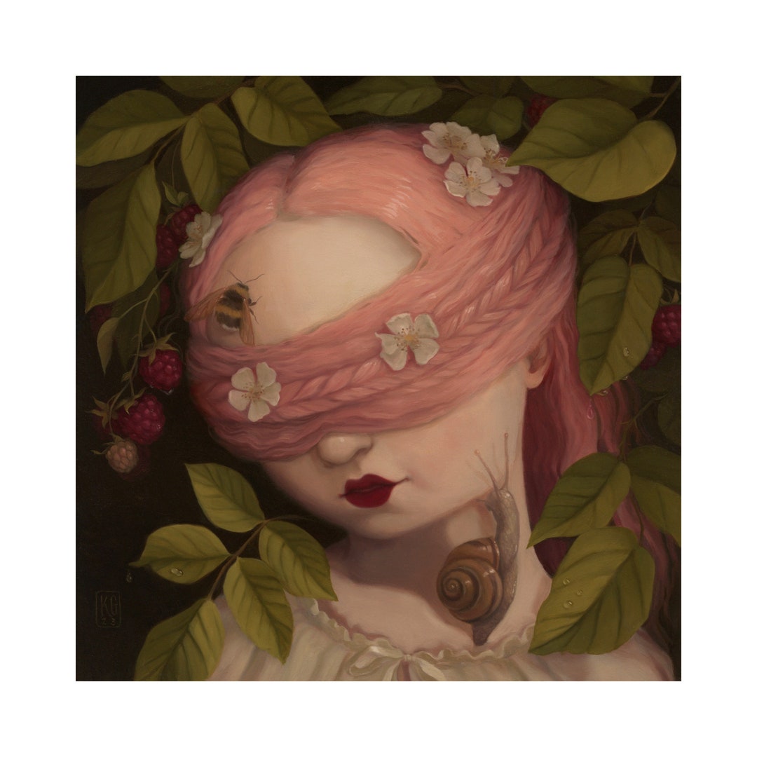 Raspberry Blossom - 10x10 Print - Etsy
