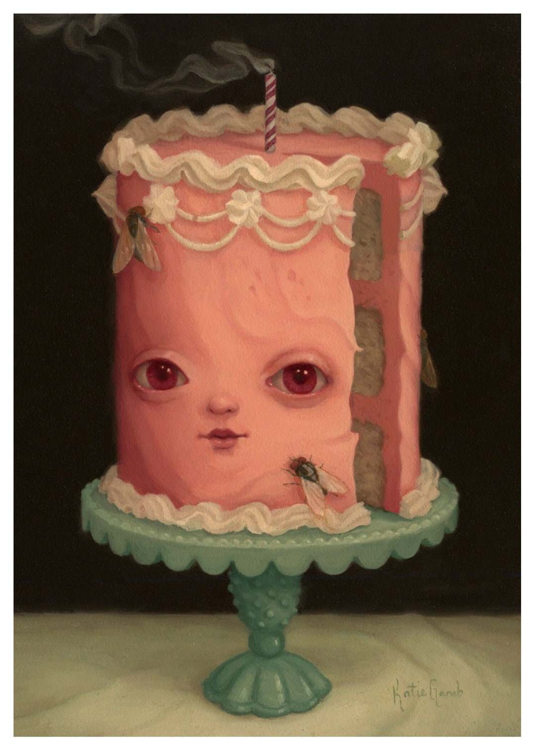 Pink Birthday Cake Surreal Art - 5x7 Print - Etsy