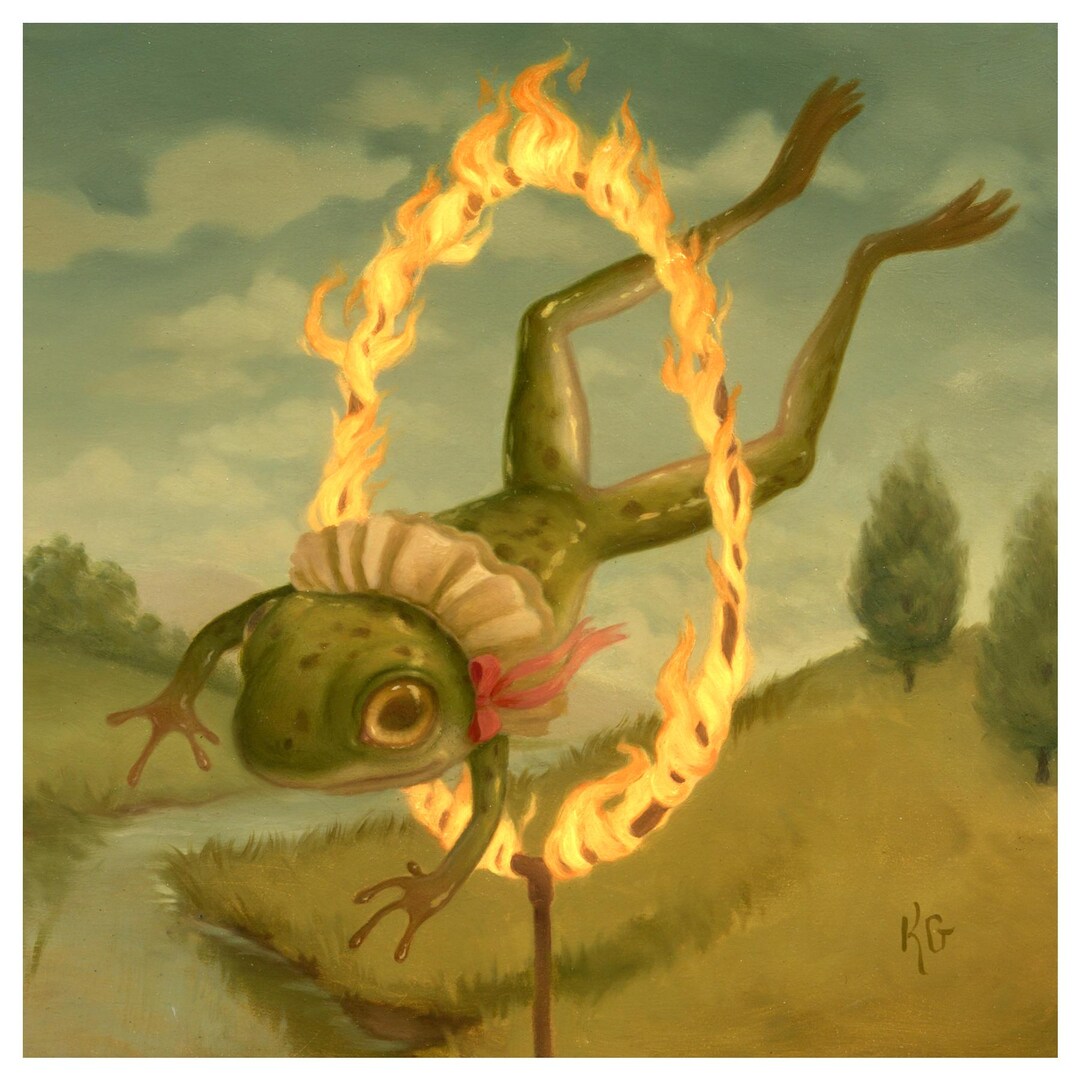 Daredevil Frog - 6x6 Art Print - Etsy