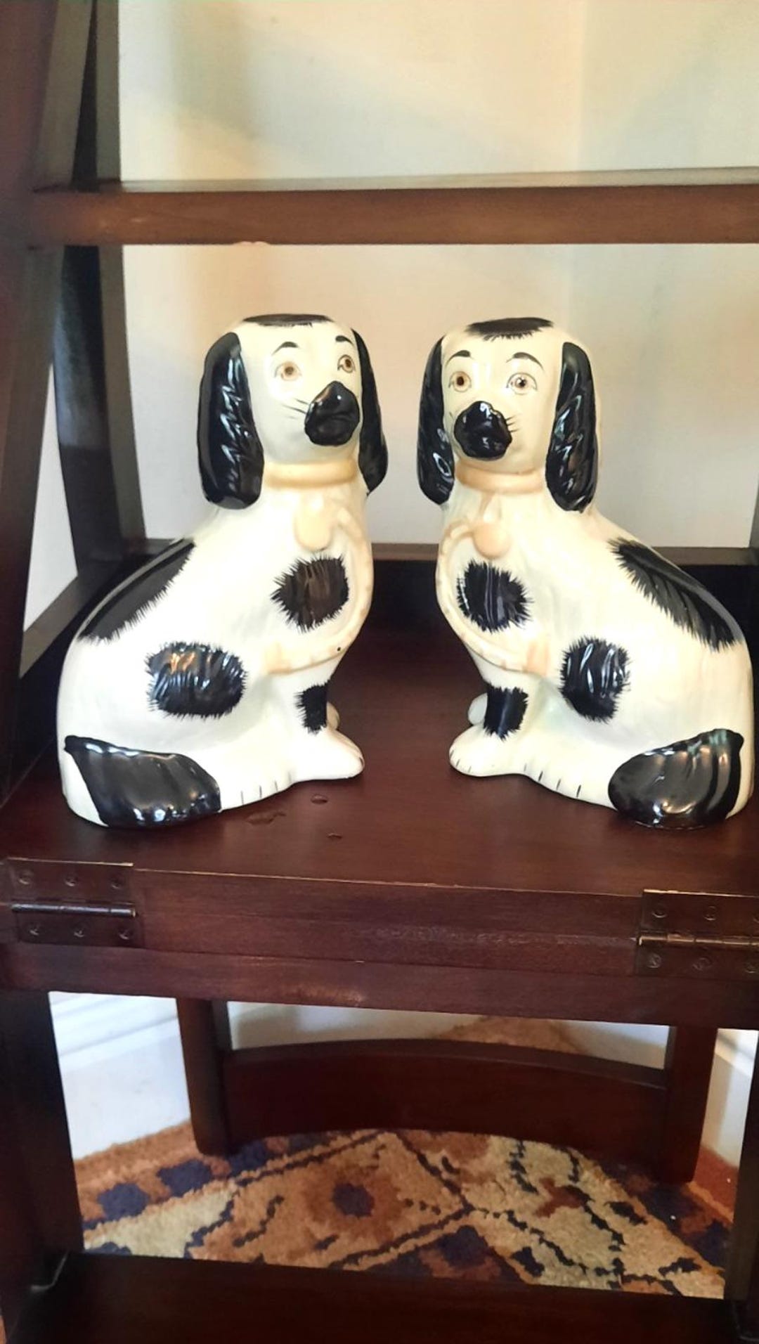 Vintage Pair Staffordshire Spaniels Wally Dogs Dogs - Etsy