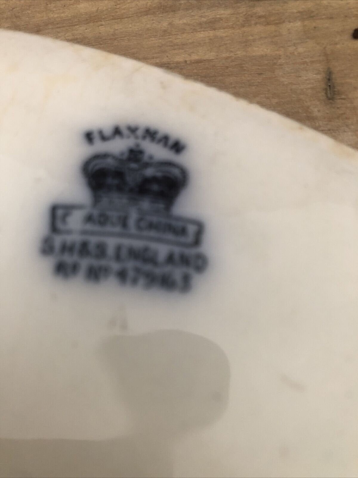 Vintage Antique Flaxman Opaque China Porcelain Pair Oval Platters Blue ...