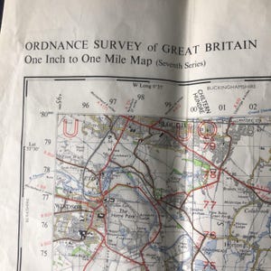 National Grid Ordnance Survey Vintage Map Issued by War Office London ...